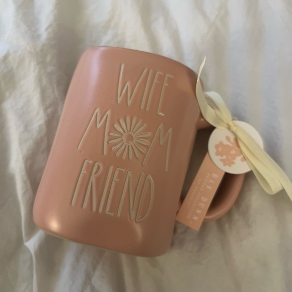Rae Dunn | Dining | Rae Dunn Pink Ceramic Mug With Wife Mom Friend ...